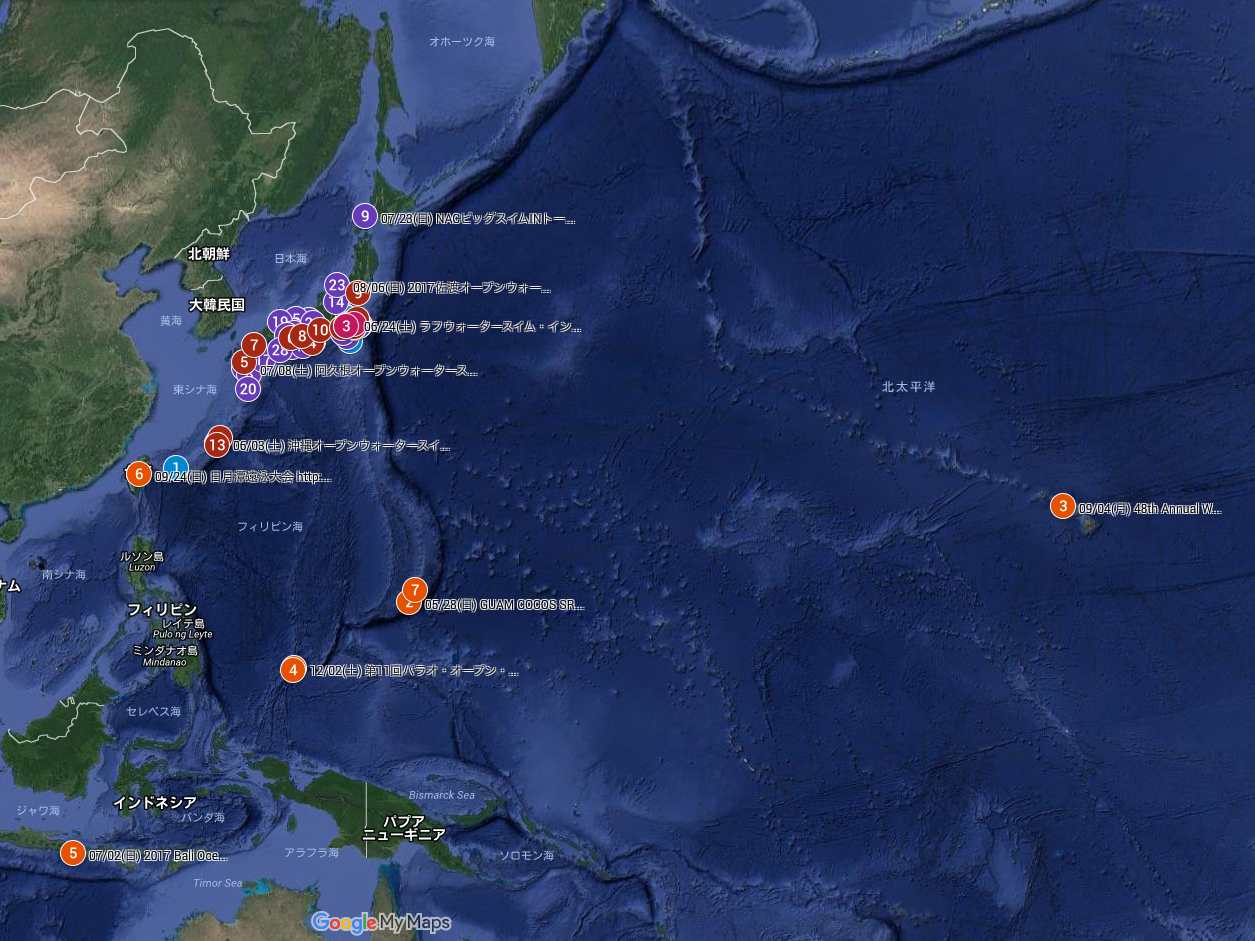 「世界のOWS大会マップ」の更新完了しました！是非活用ください。